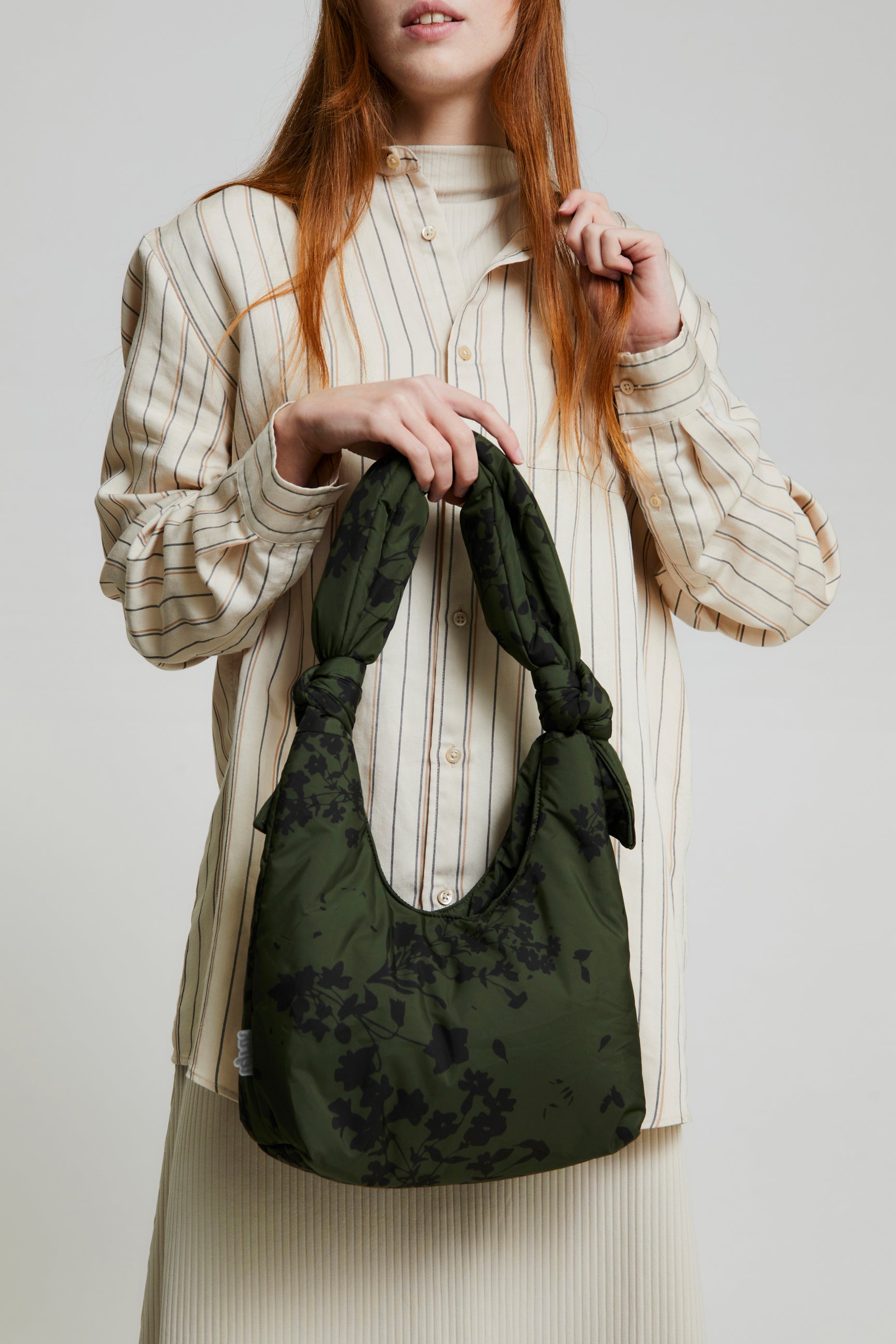 Lefrik - Biwa Mini Floral Green - Quilted bag